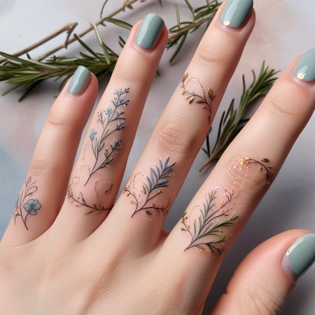 22 Chic Dainty Finger Tattoos Design Ideas