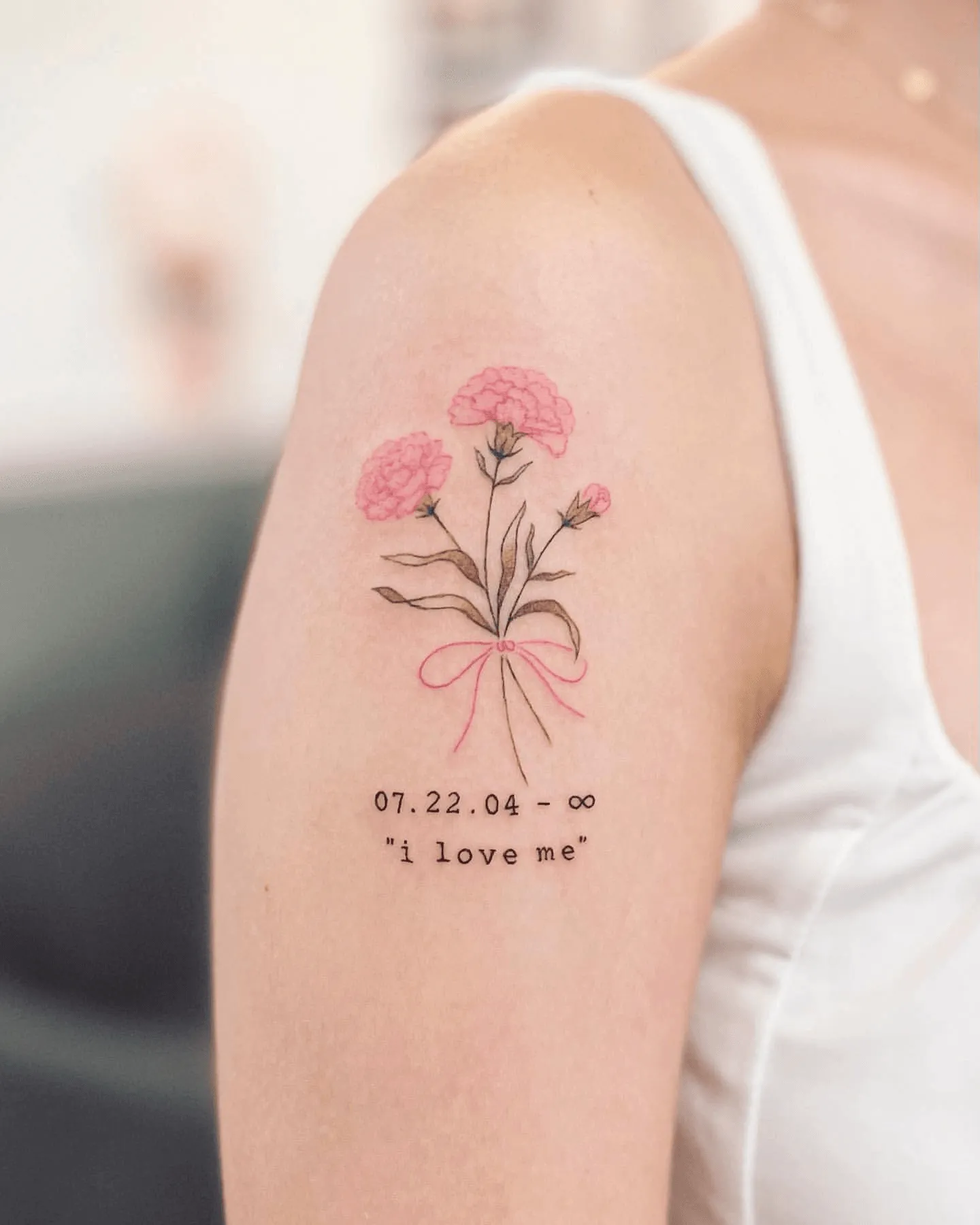 17 Carnation Flower Tattoo Designs That Symbolize Love & Strength