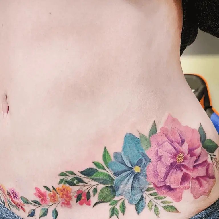 18 Gorgeous Tummy Tuck Tattoo Cover-Up Ideas