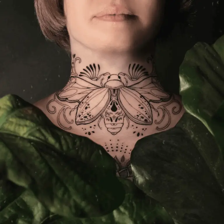 15 Throat Tattoos For Women That Make A Bold Statement