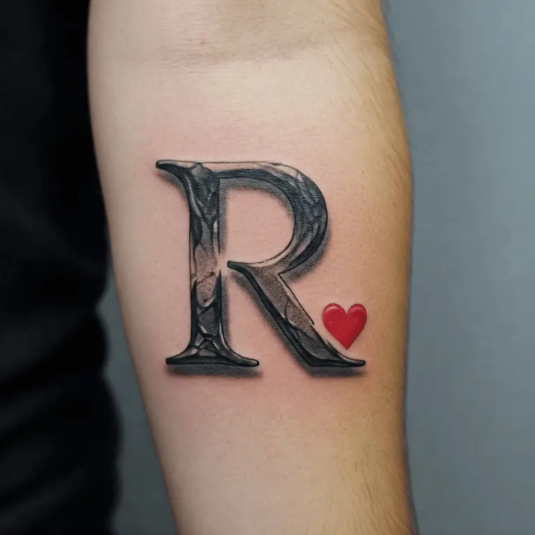 Stylish And Meaningful R Letter Tattoo Ideas