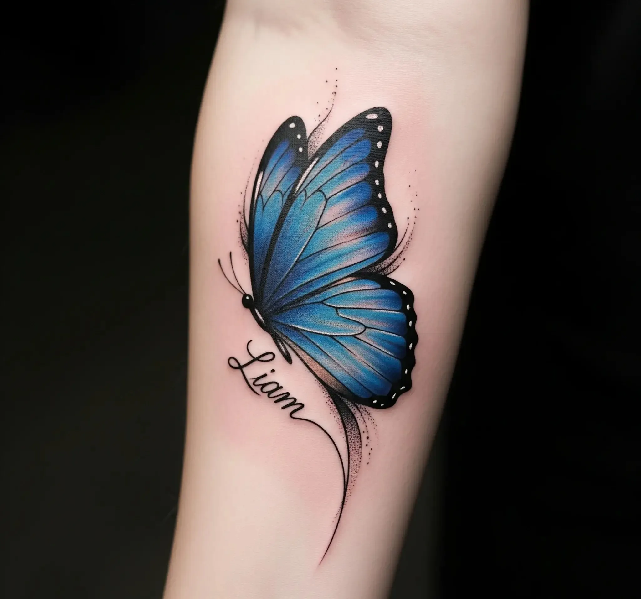 13 Meaningful Blue Butterfly Tattoo Ideas For Women